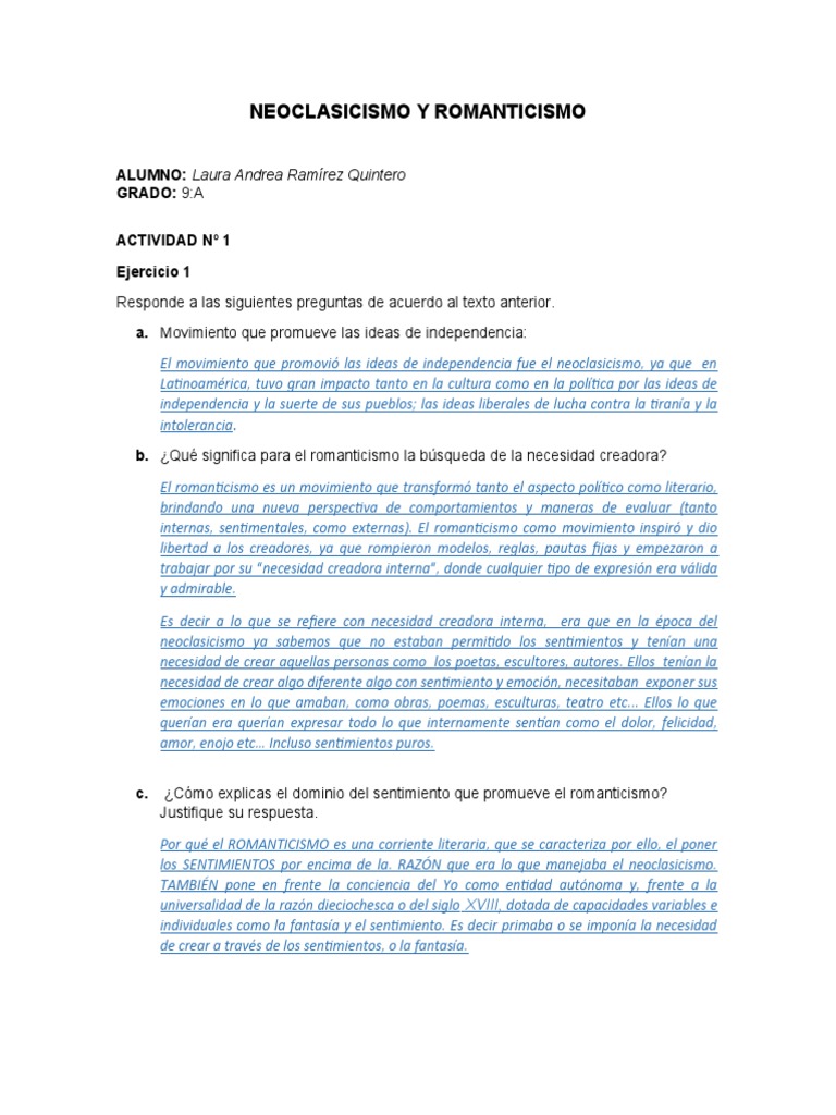 Neoclasicismo y Romanticismo | PDF | Romanticismo | Religión y creencia