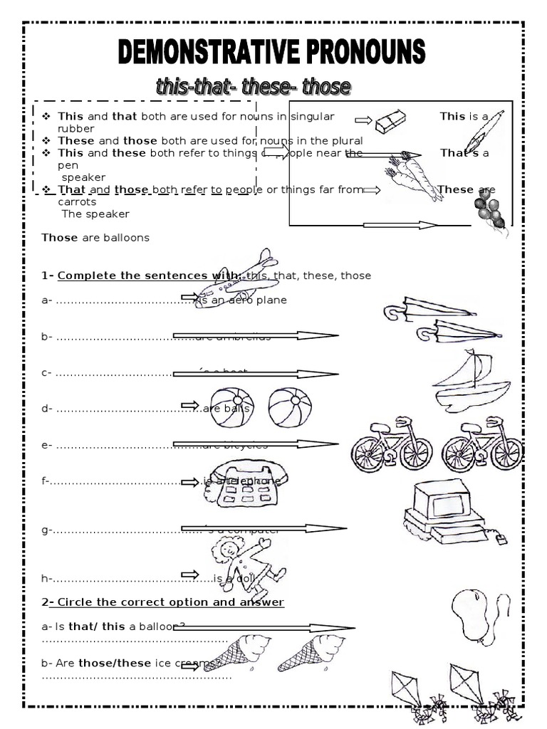 Demonstrative Pronouns - 6 Ano EGA | PDF