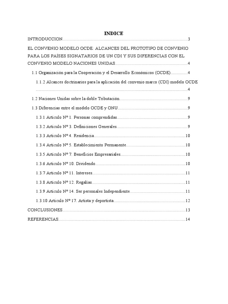 El Convenio Modelo Ocde | PDF | Impuestos | Naciones Unidas