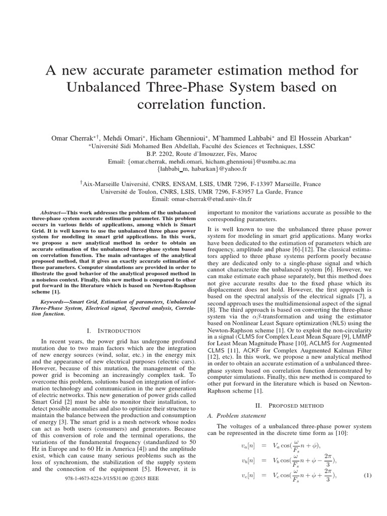 A New Accurate Parameter Estimation Method For Interference Detection ... A New Accurate Parameter Estimation Method For Interference Detection ...