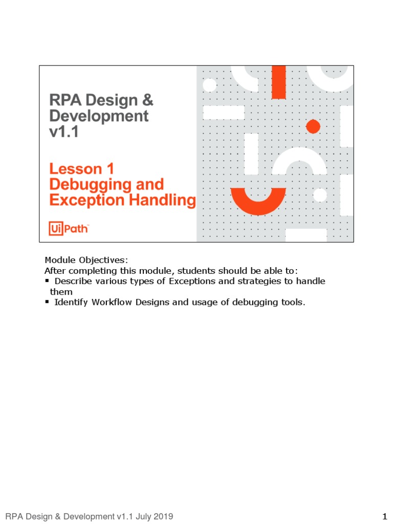 Lesson 14 Debugging and Exception Handling | PDF | Debugging | Automation