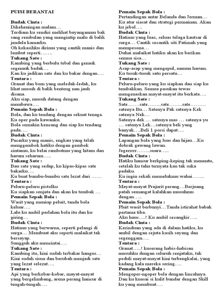 Puisi Berantai 1 | PDF