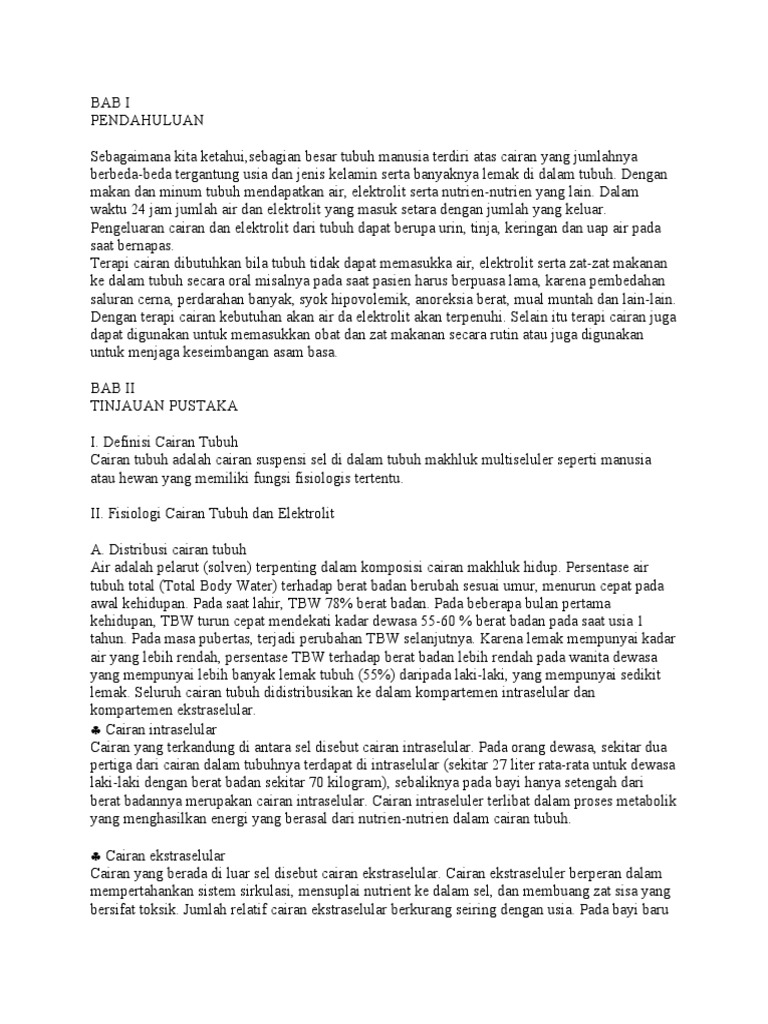 Ringkasan Terapi Cairan | PDF