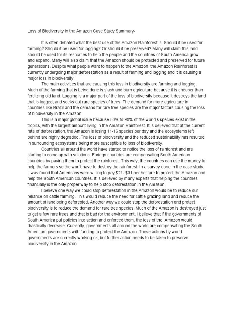 Ap Case Study | PDF | Amazon Rainforest | Deforestation