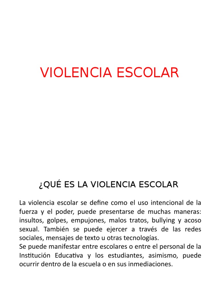 Violencia Escolar Pdf