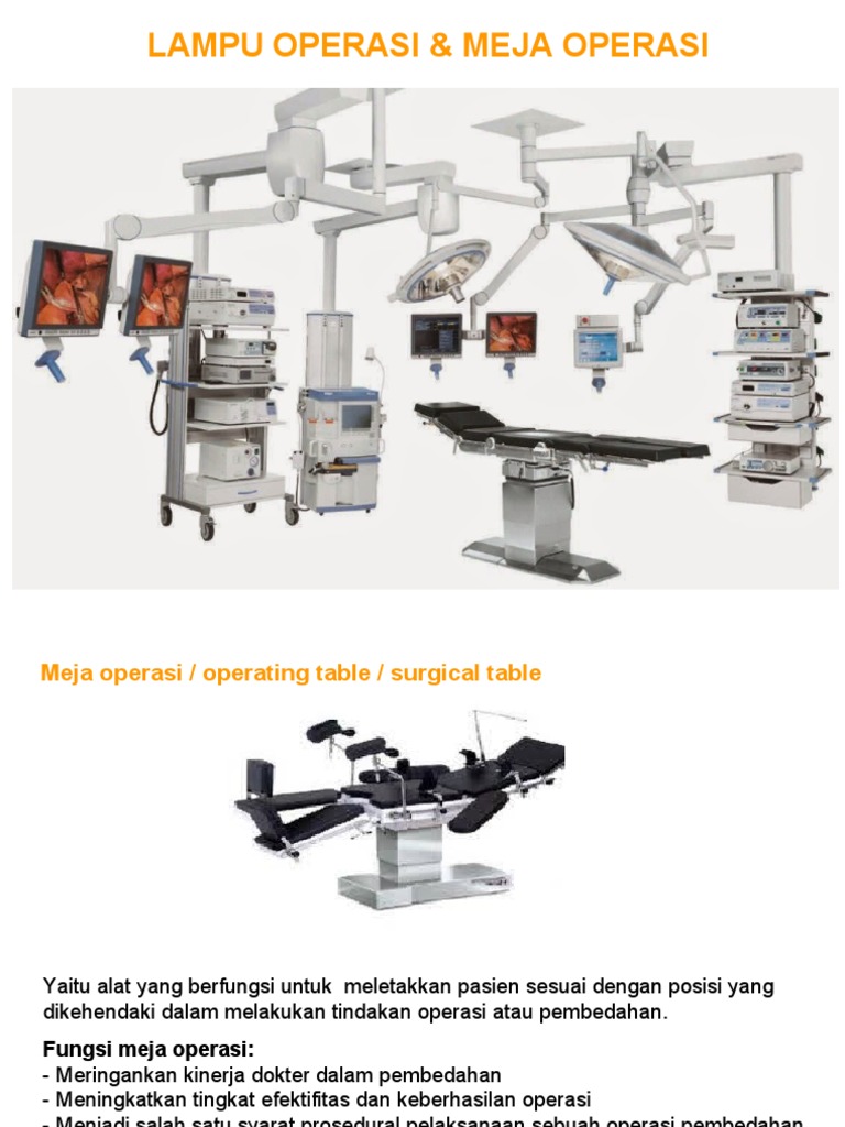 Jenis dan Fungsi Meja Operasi | PDF | Teknologi & Rekayasa
