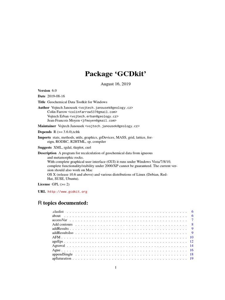 Gcdkit Manual Pdf Subroutine Parameter Computer Programming