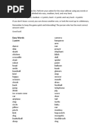 Hard Pictionary Words List | PDF