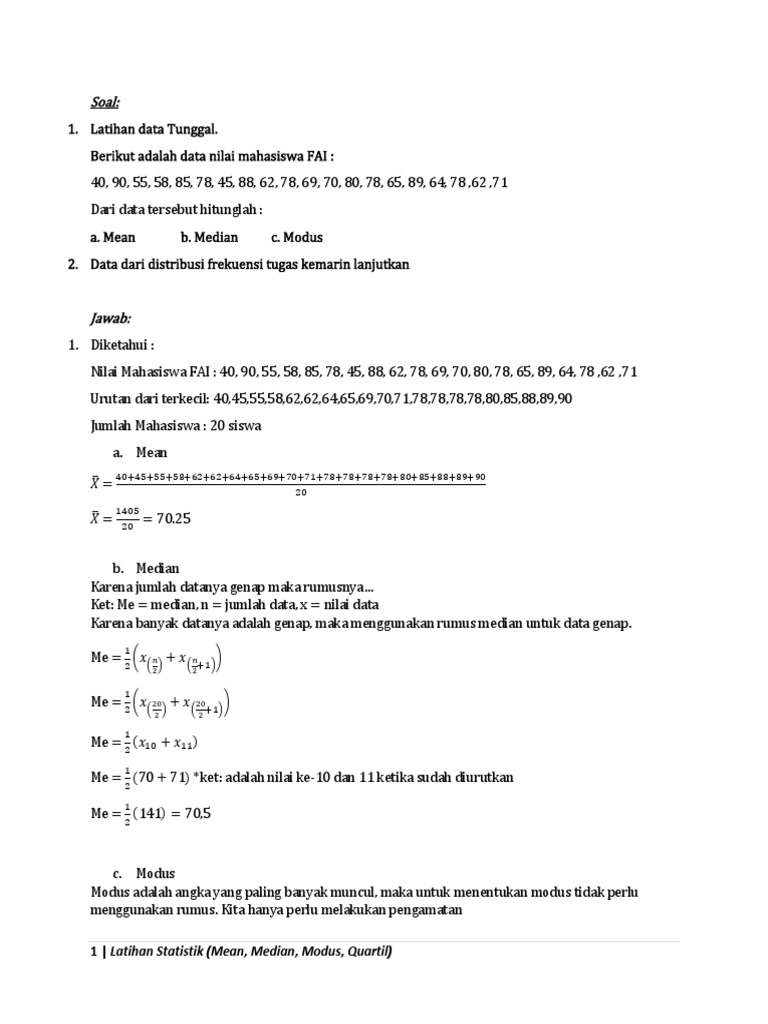 Tugas Statistik | PDF