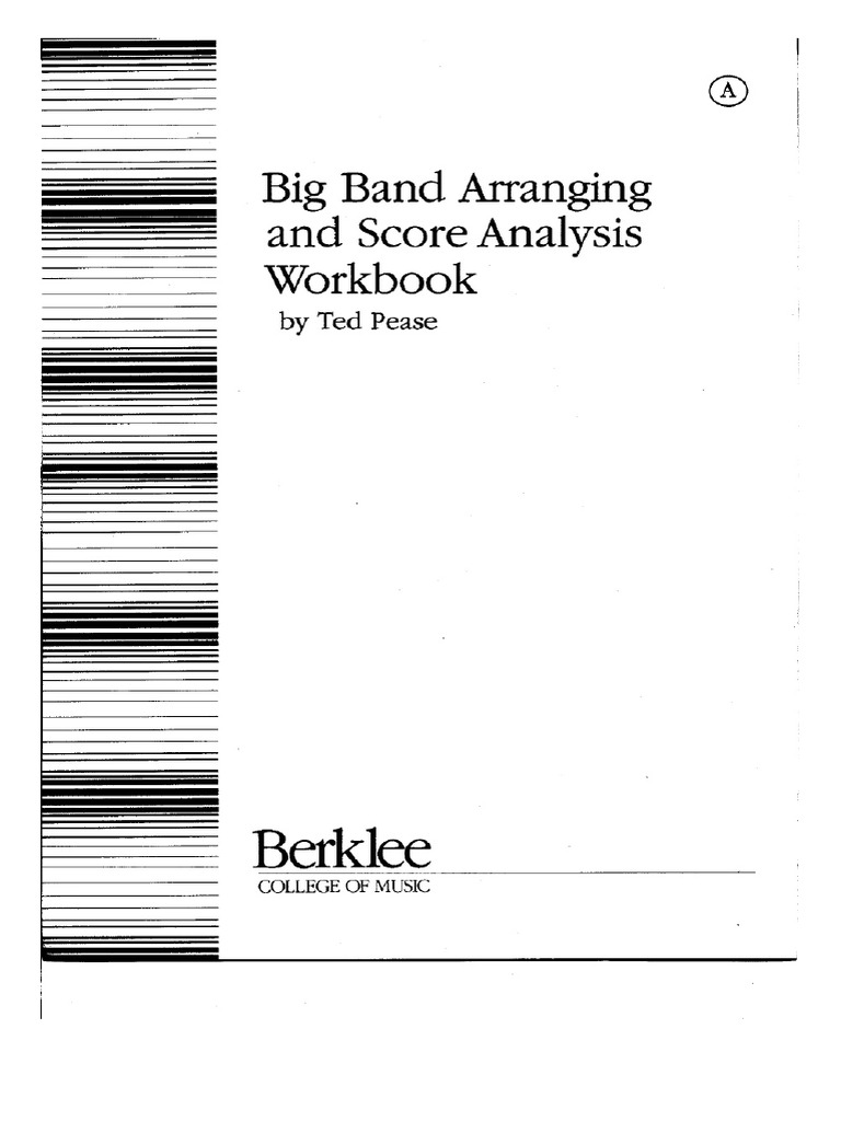 Big Band Arranging and Score Analysis Workbook by Ted Pease Berklee PDF ...