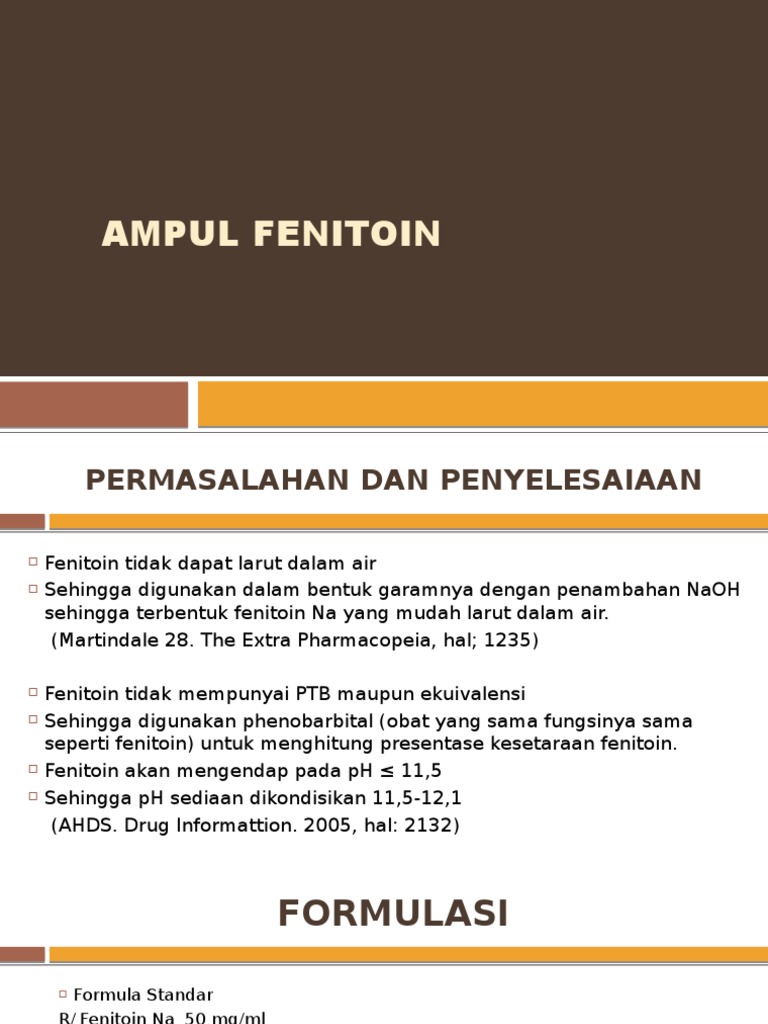 Ampul Fenitoin Fix | PDF