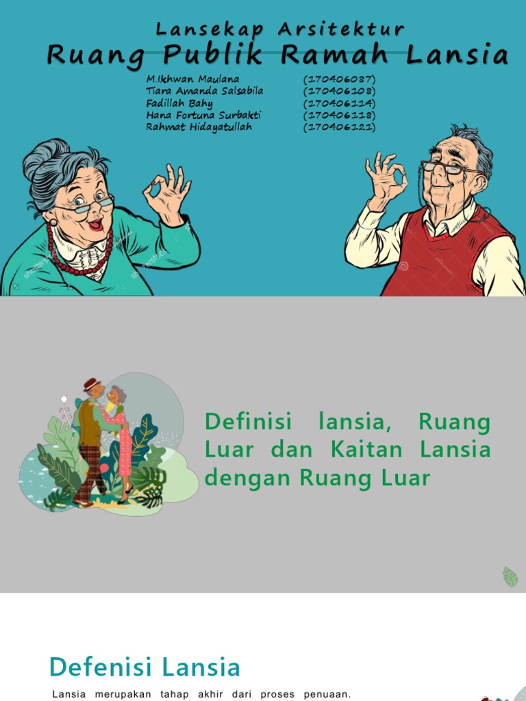 Lansekap Arsitektur - Ruang Publik Ramah Lansia | PDF