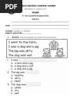 3rd QUARTER EXAM KINDER | PDF