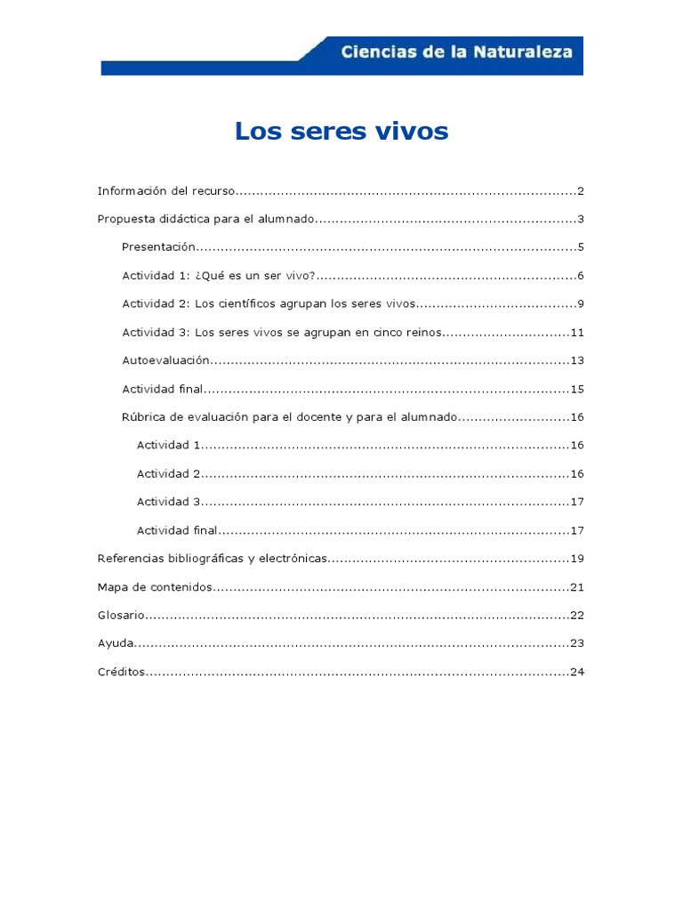 Mapa conceptual de seres vivos para niños | PDF | Taxonomía (biología ...