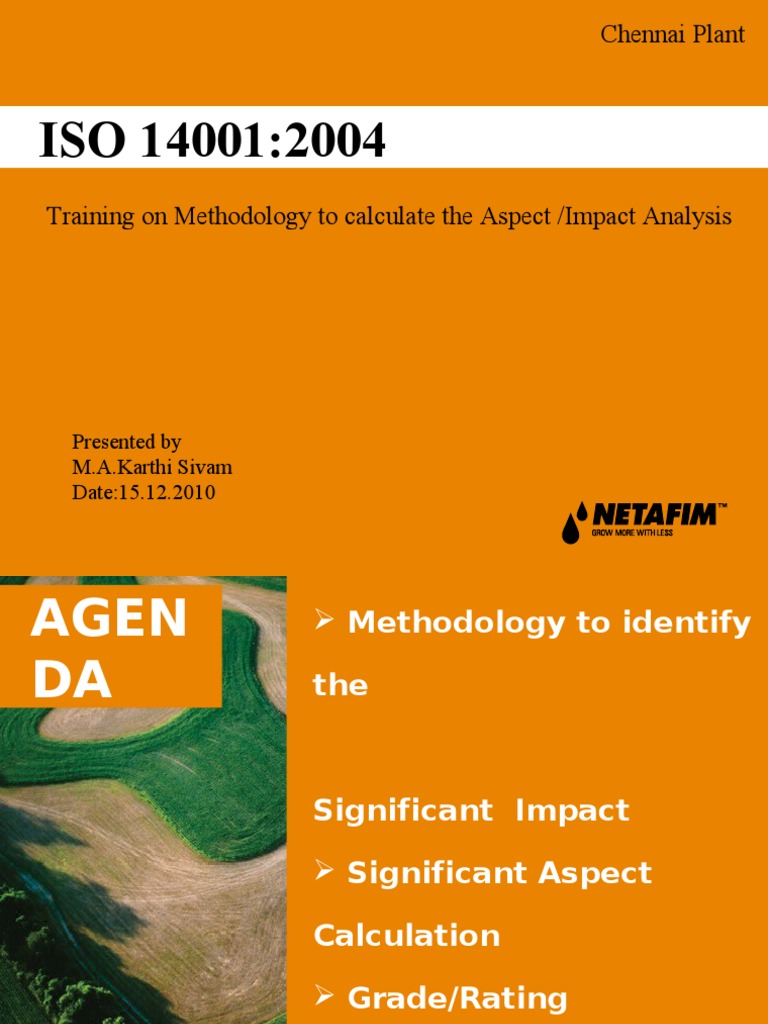 ISO 14001 Aspect -Impact Analysis | Waste | Natural Environment