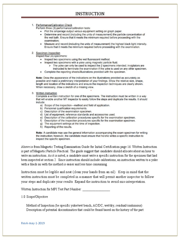 Unit - 13 - InstructionRevA May 1 2019 | PDF | Nondestructive Testing ...