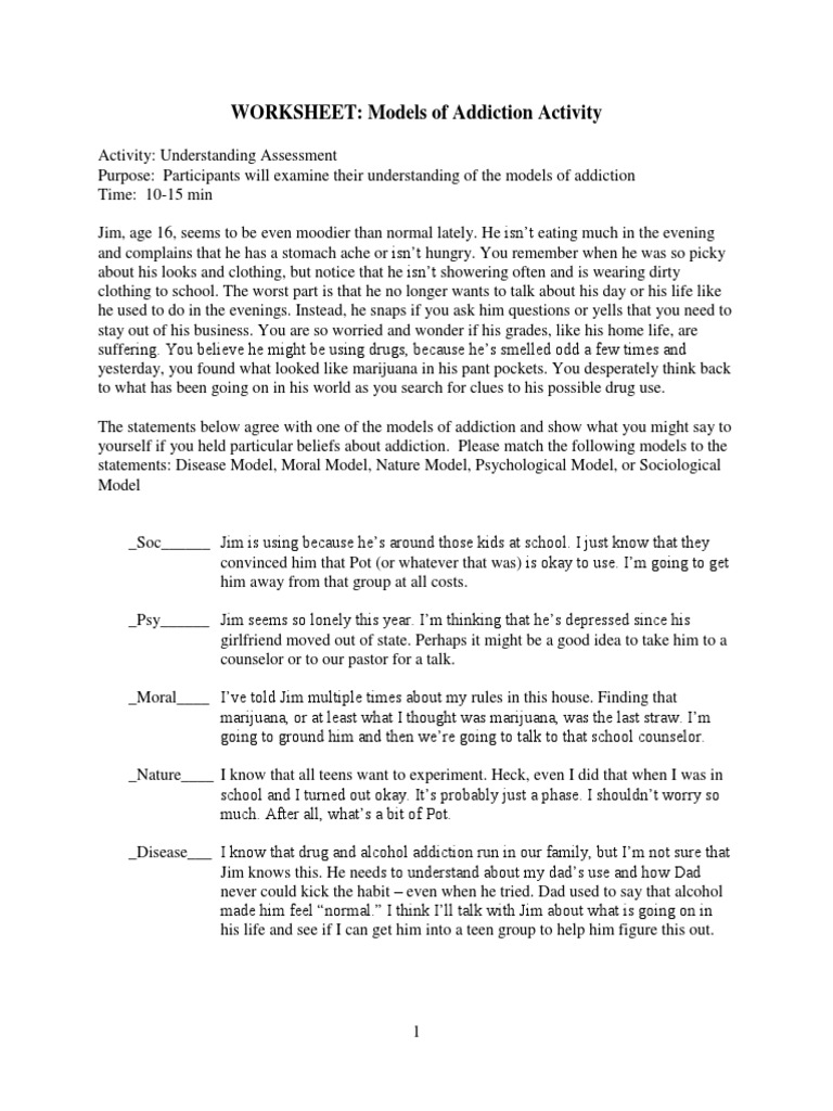 Addiction Handout | PDF | Substance Use Disorder | Substance Abuse