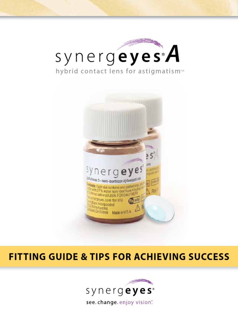 SynergEyes A - Fitting Guide - 75006E | PDF | Cornea | Contact Lens