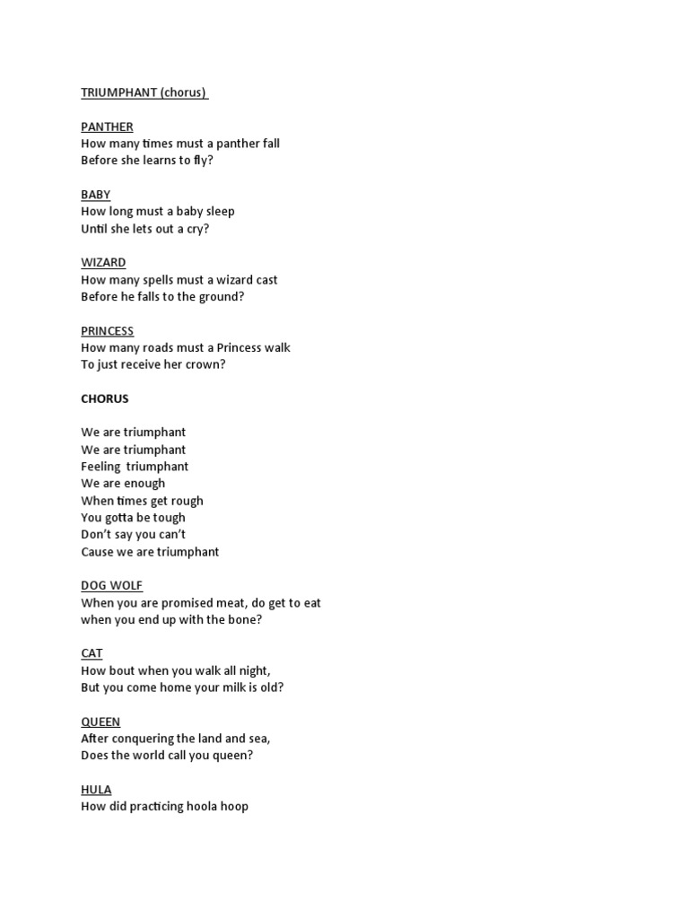 TRIUMPHANT | PDF | Poetry