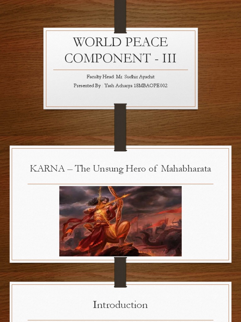 KARNA The Unsung Hero of Mahabharat by YASH ACHARYA | PDF | Mahabharata ...