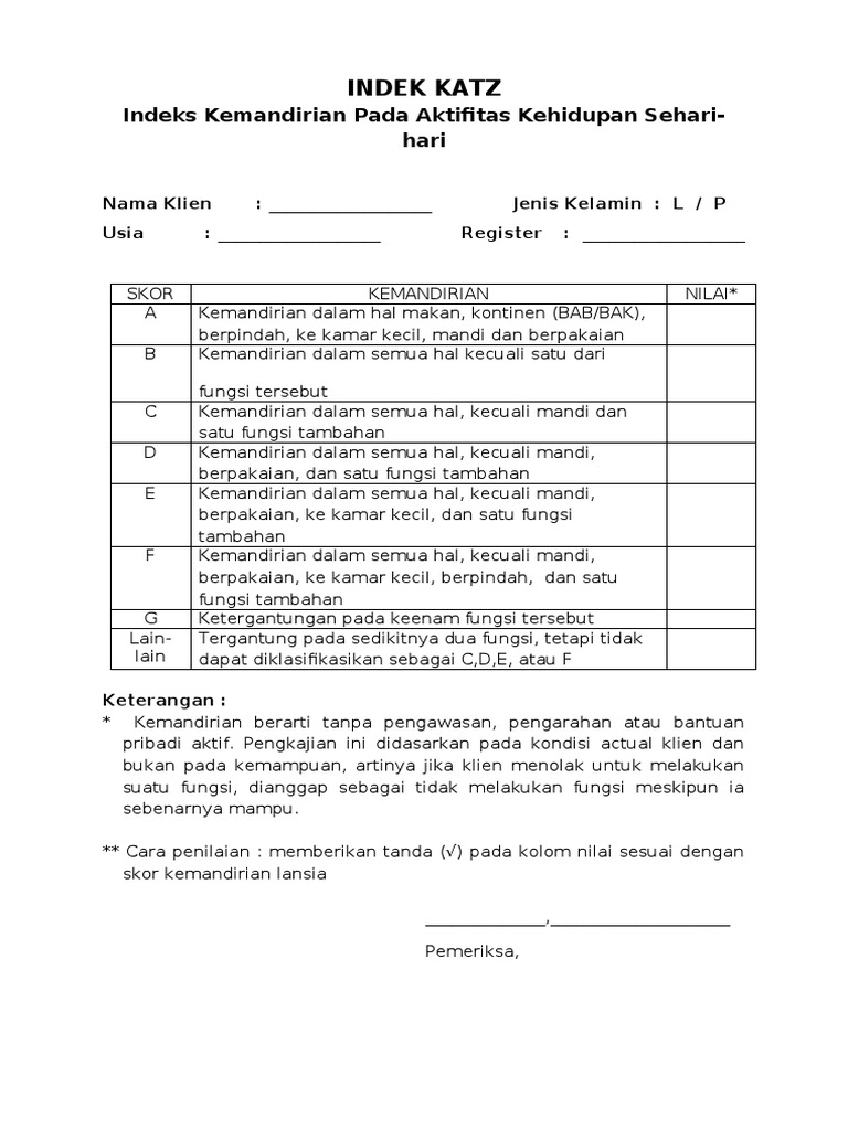 Indek Katz | PDF