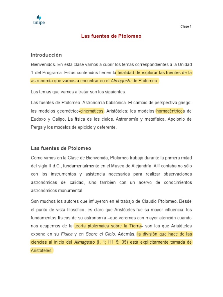 Almagesto de Ptolomeo | PDF | Ptolomeo | Luna