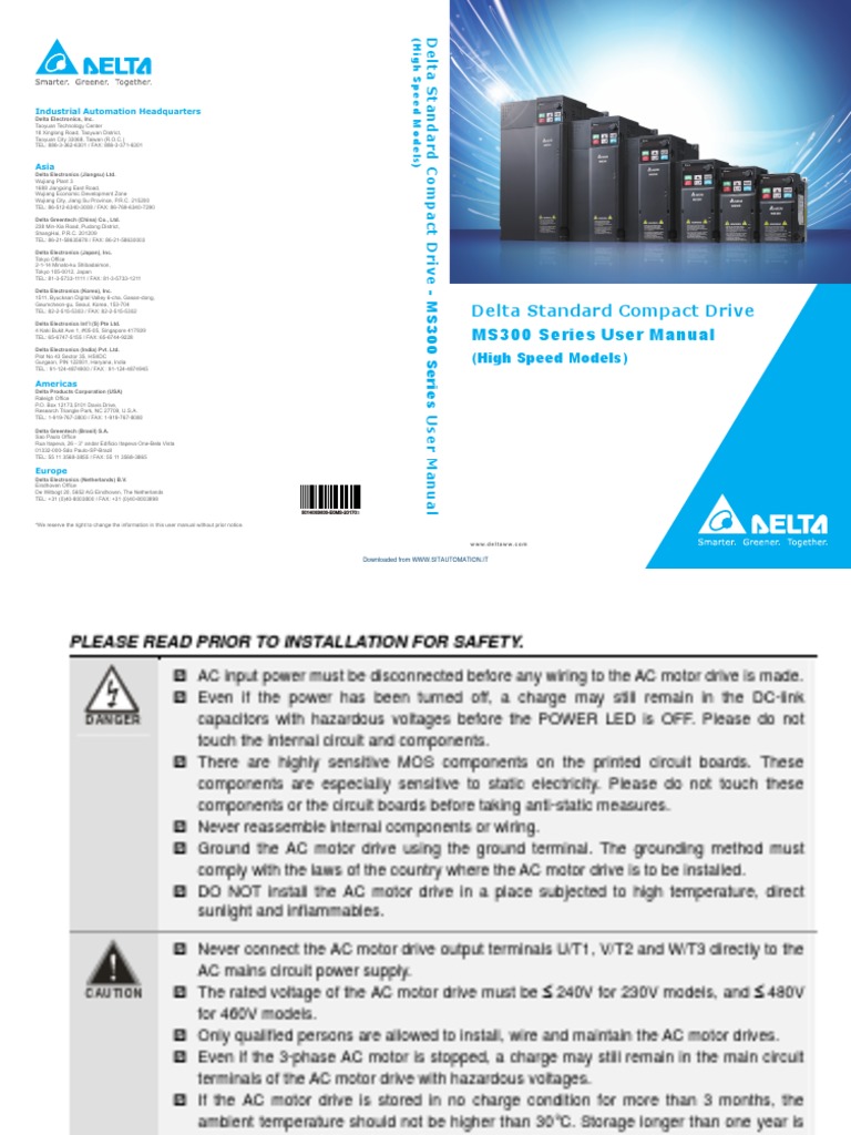 Delta MS300 Series User Manual | PDF | Electromagnetic Interference ...