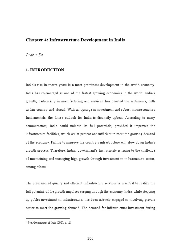 Infra Development in India | PDF