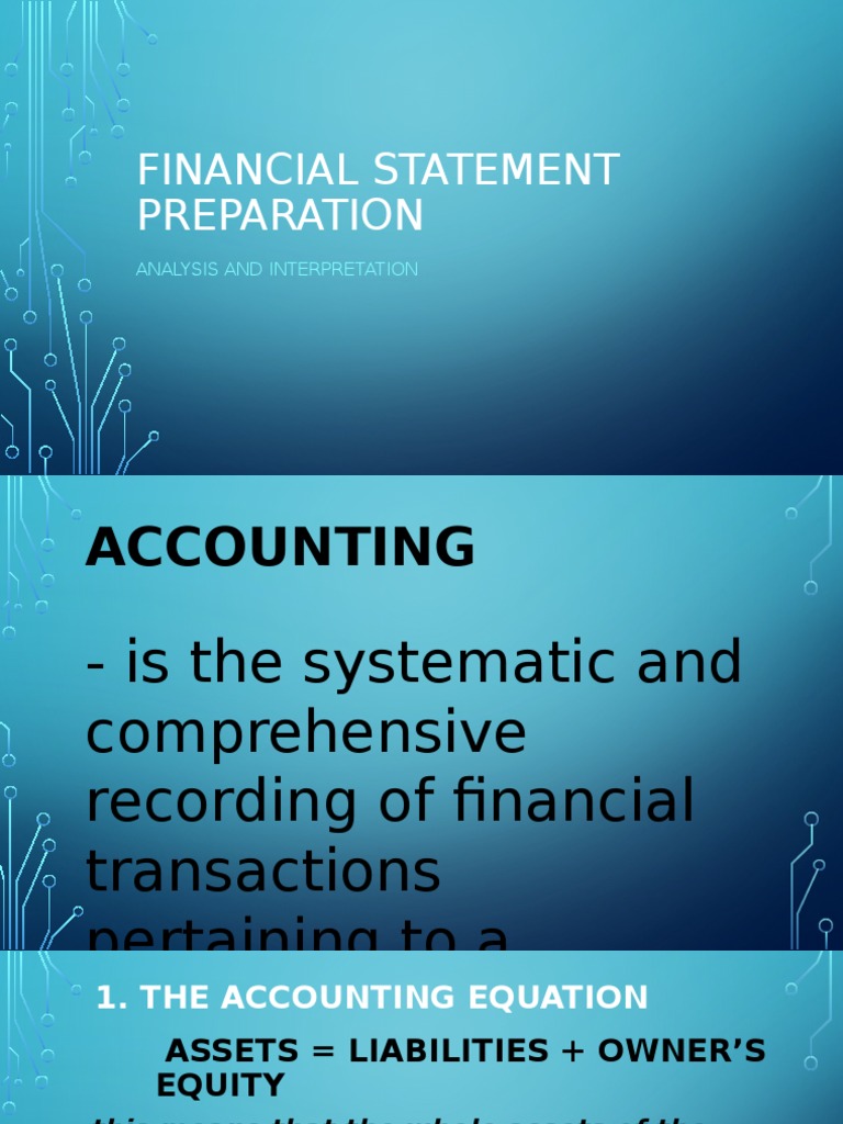 Financial Statement Prepration | PDF | Debits And Credits | Bookkeeping