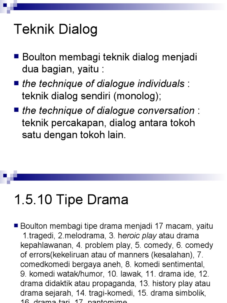 07 Undur Drama - Tipe Drama | PDF | Puisi