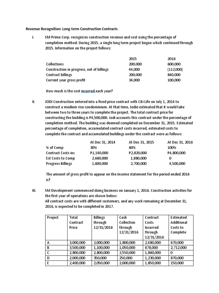 08 Long Term Construction Contracts | PDF | Corporations | Accounting