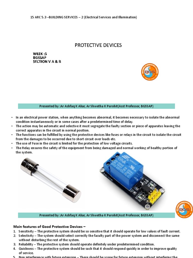 BUILDING SERVICES Protection Devices | PDF | Relay | Inductor