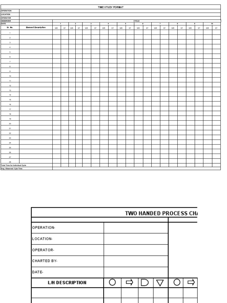 Two Handed Process Chart | PDF