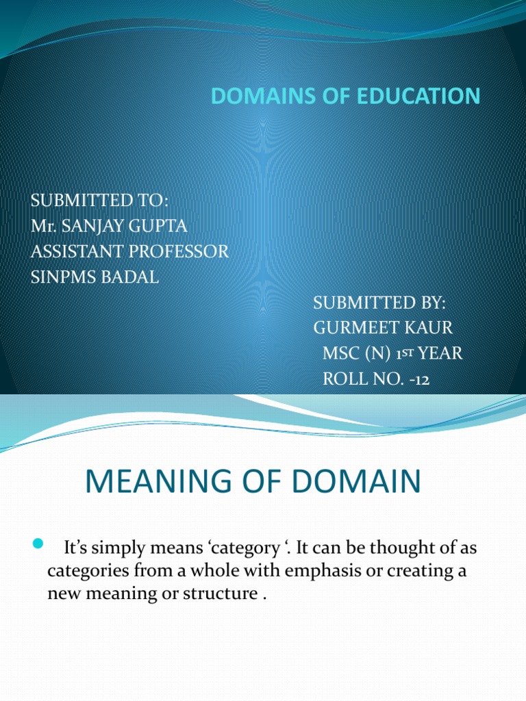 Domains of Education | PDF | Knowledge | Information