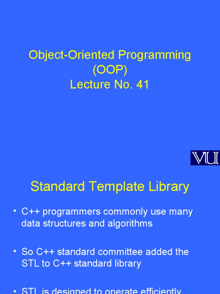 Object Oriented Programming Oop Cs304 Power Point Slides Lecture 41 1589