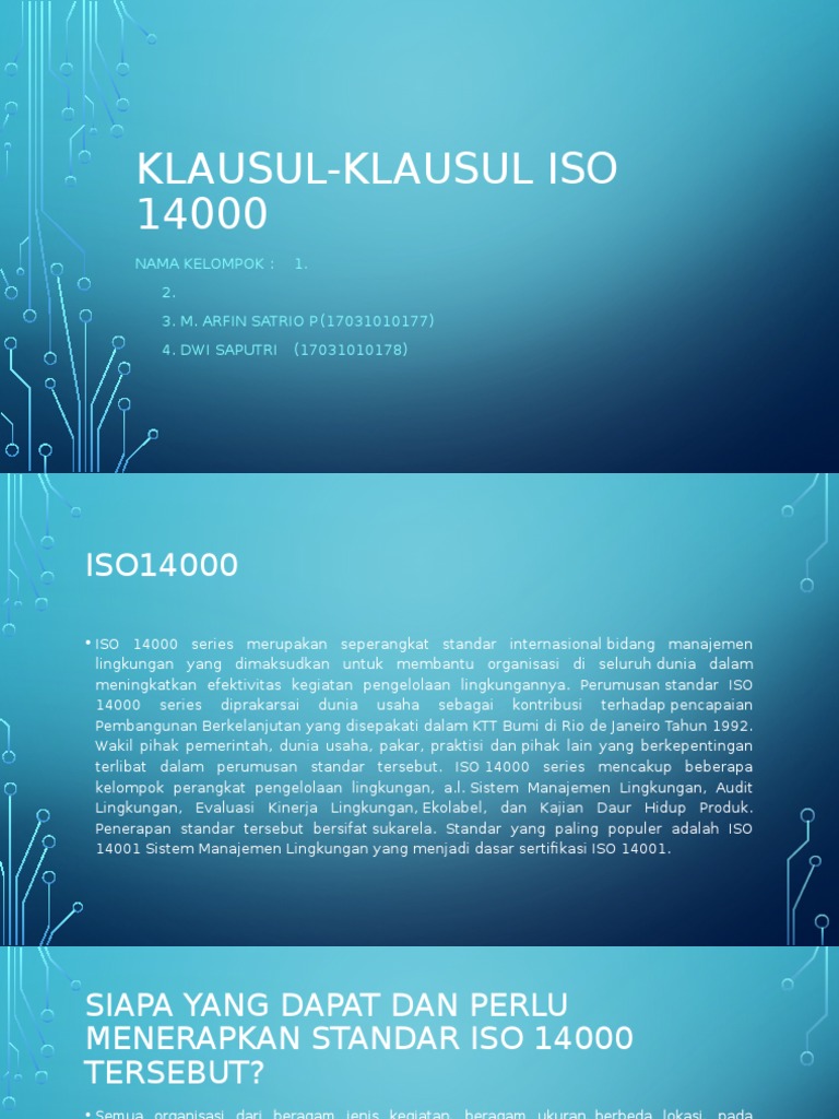 Klausul-Klausul Iso 14000 | PDF