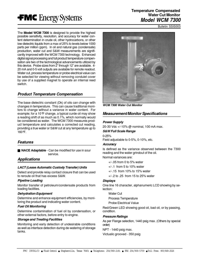 WCM 7300 - Specification PDF | PDF | Computer Monitor | Temperature