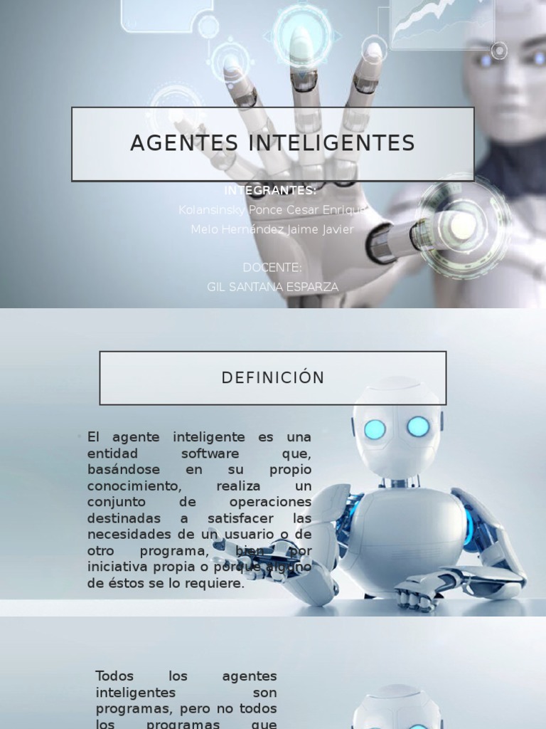 Exposición Sobre Los Agentes Inteligentes | PDF | Robot | Robótica