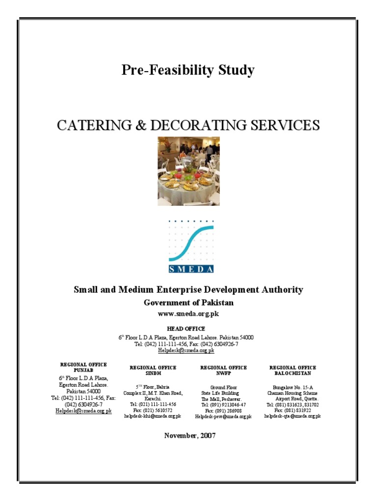 Docshare - Tips - Feasibility Report For Catering Service | PDF | Menu | Foodservice