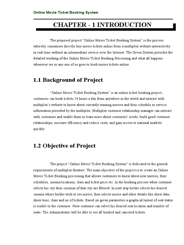 Online Movie Ticket Booking System PDF | PDF | Systems Engineering ...