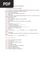 Captain Order Form Template | PDF | Waiting Staff | Restaurants