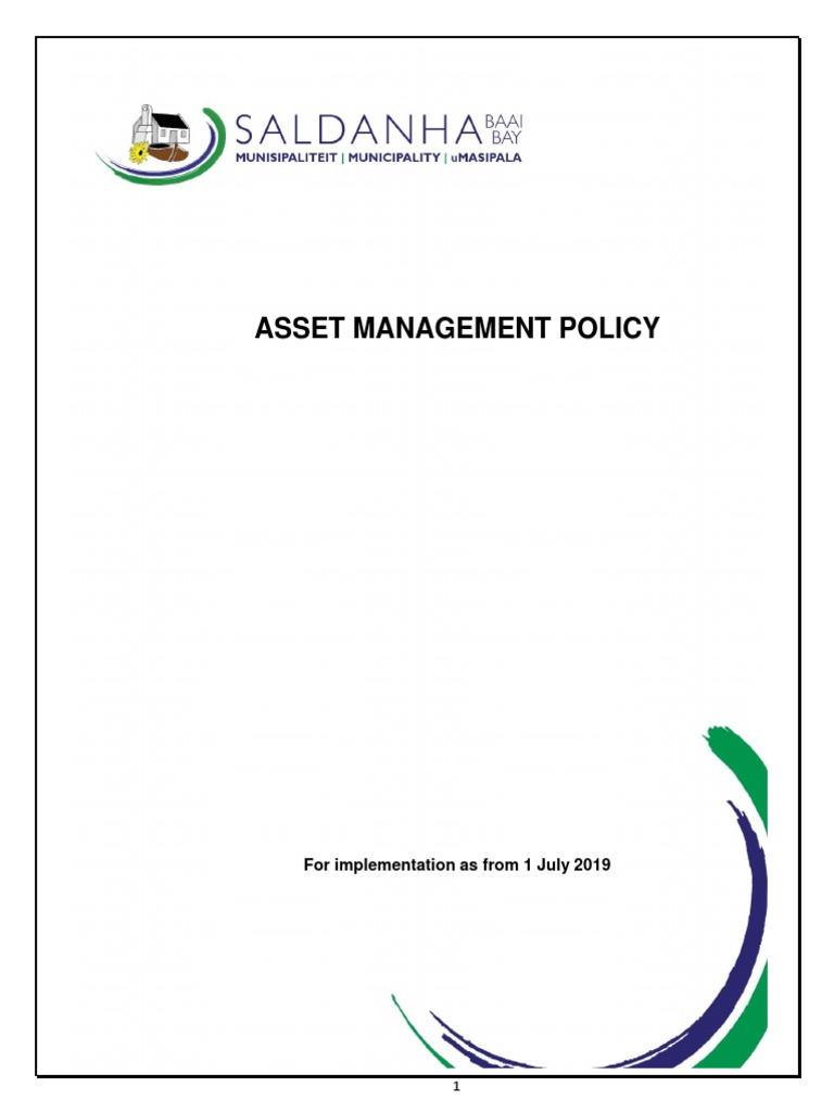 Asset Management Policy 2019 20 PDF | PDF | Depreciation | Intangible Asset