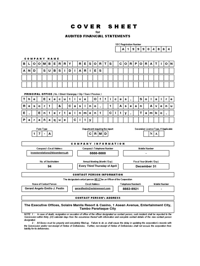 BRCS 2019 SEC Form 17A PDF | PDF | Securities (Finance) | Stocks