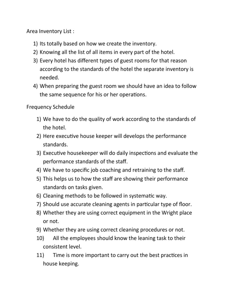 Area Inventory List | PDF | Inventory | Time