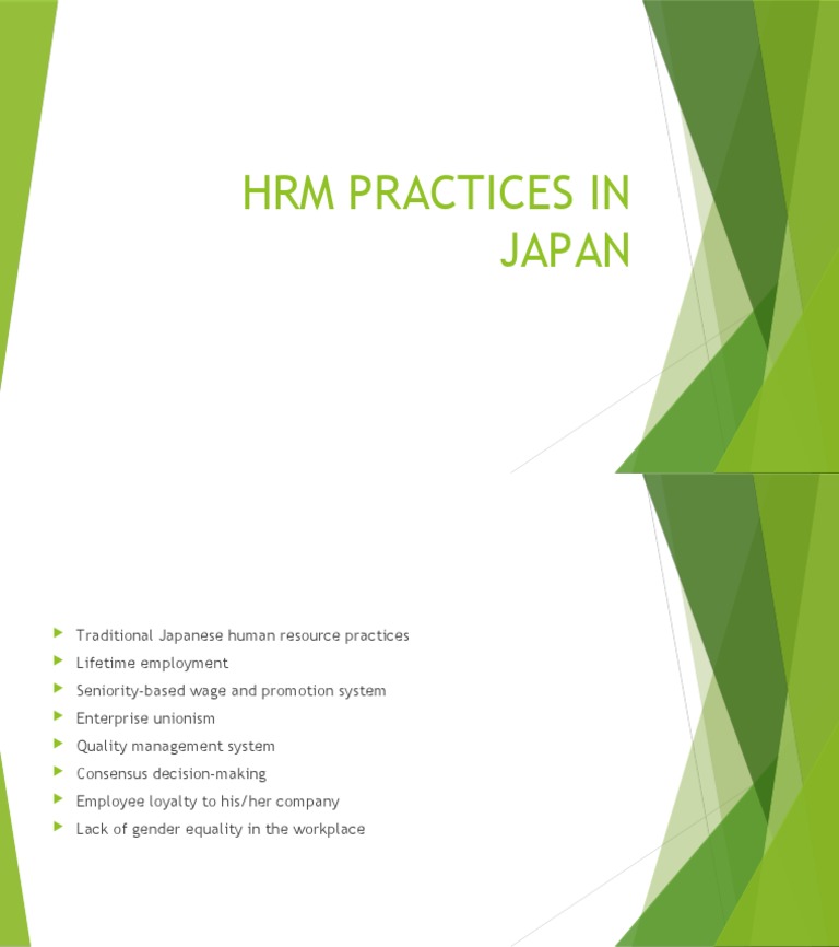 HRM Practices in Japan | PDF