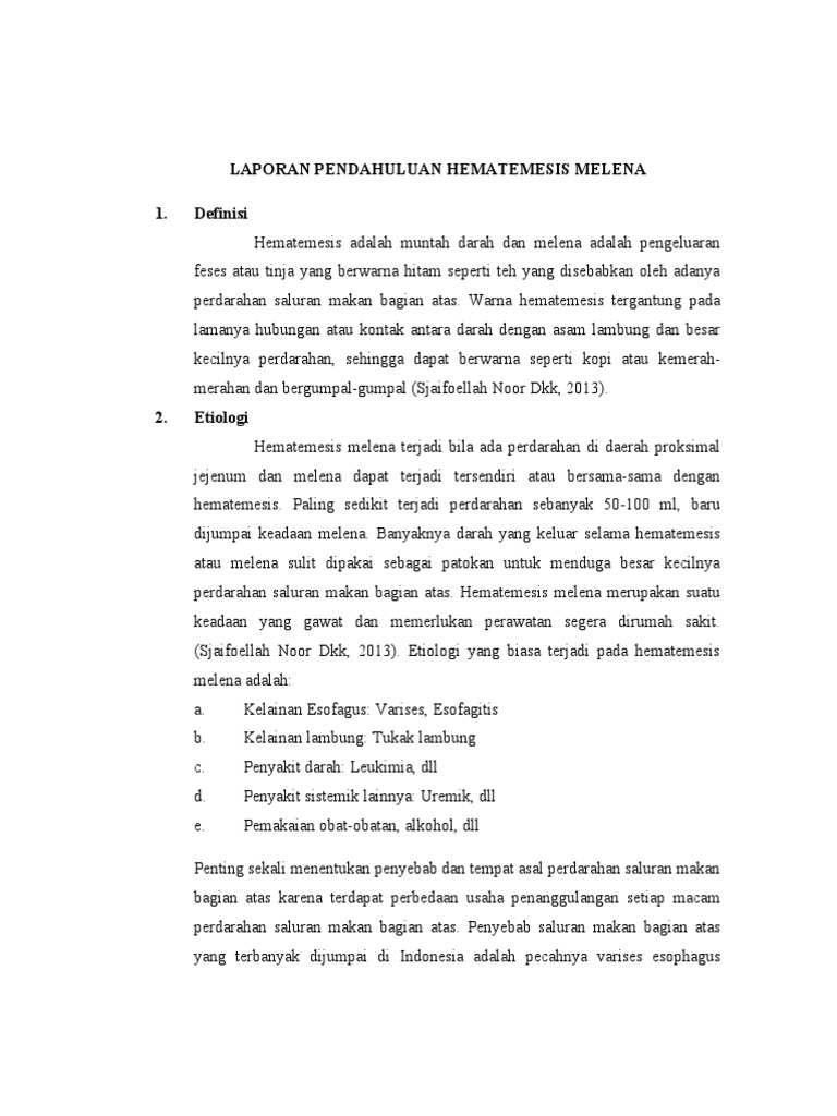 LP Hematemesis | PDF