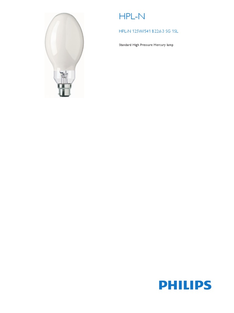 HPL-125W W | PDF | Incandescent Light Bulb | Glass Applications