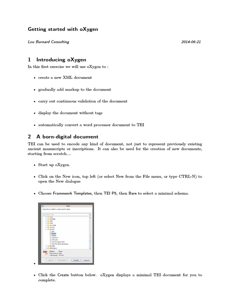 Oxygen Tutorial | PDF | Markup Language | Xml