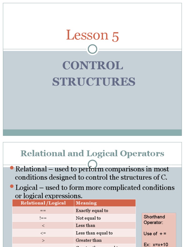 Module 5 Control Structures in C | PDF | Control Flow | Computer Programming