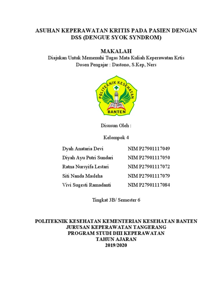 Askep DSS Kritis | PDF | Kesehatan Holistik | Sains & Matematika